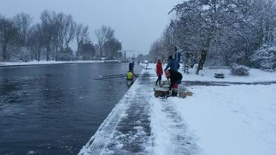 Winter op Rijnland - mooie plaatjes en dit keer wel roeien ...